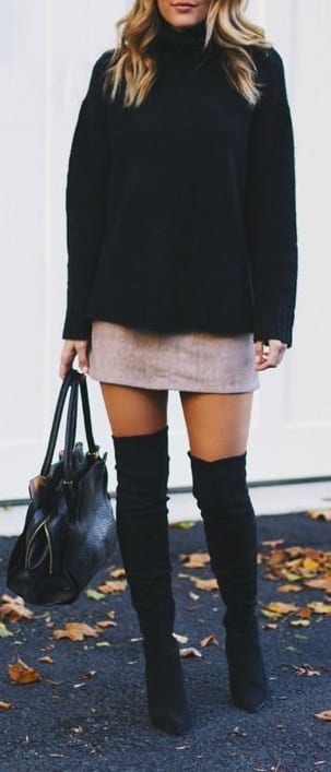 style Over The Knee Boots with mini skirts - Theunstitchd Women's ...