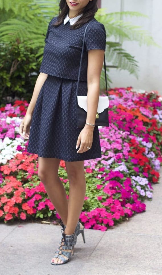 style cone heels with swing dress - Theunstitchd Women's Fashion Blog