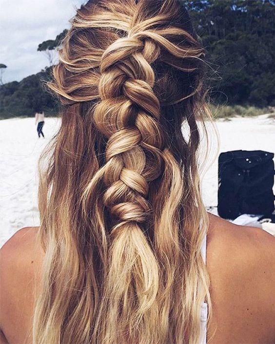 french braid for the beach look - Theunstitchd Women's Fashion Blog