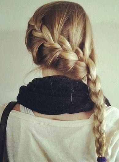 side swept french braid - Theunstitchd Women's Fashion Blog