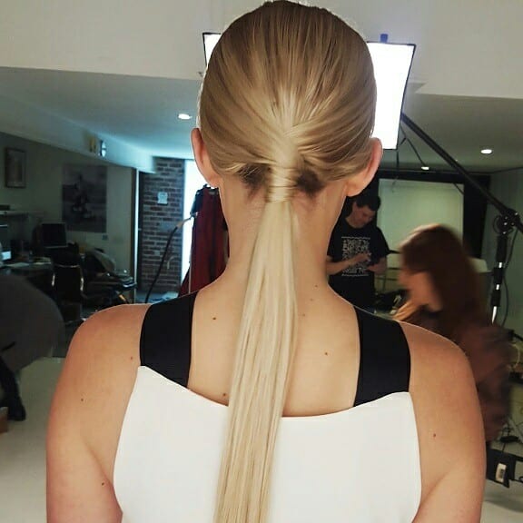 sleek and low ponytail twist - Theunstitchd Women's Fashion Blog