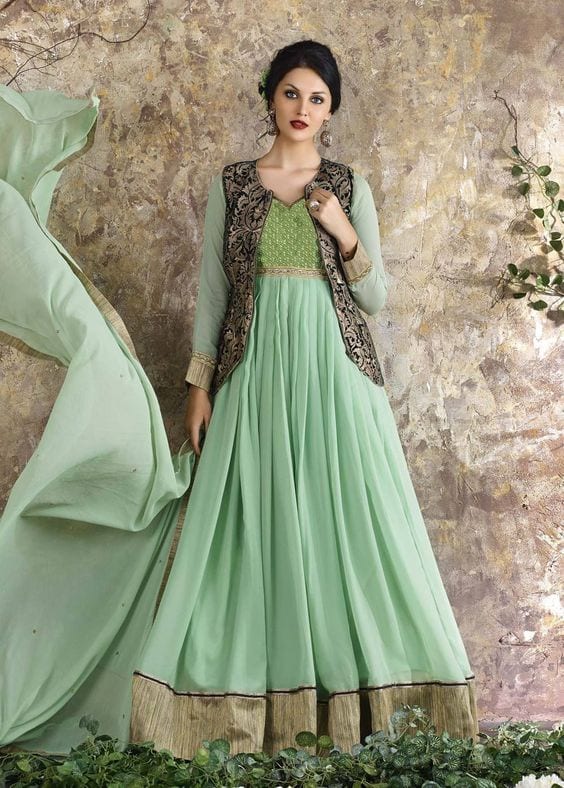 green gown for mehendi - Theunstitchd Women's Fashion Blog