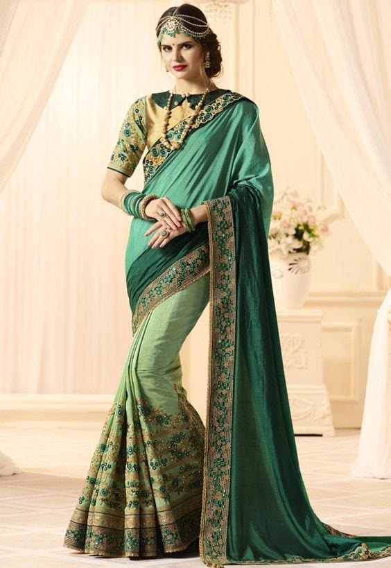 saree for mehendi - Theunstitchd Women's Fashion Blog
