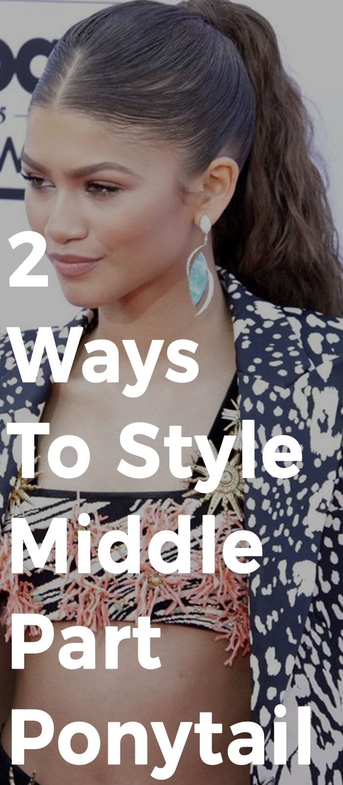 2 Ways To Style Middle Part Ponytail! - Theunstitchd Women's Fashion Blog