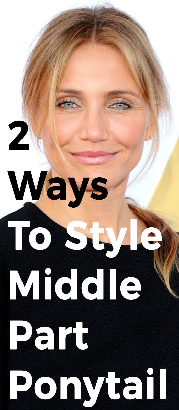 2 Ways To Style Middle Part Ponytail. - Theunstitchd Women's Fashion Blog