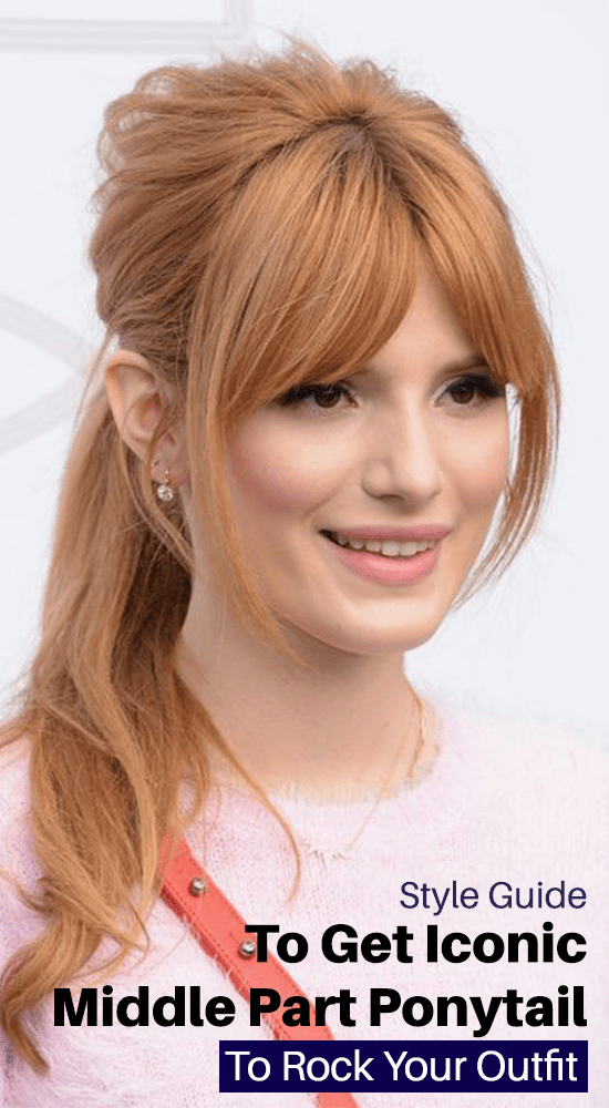 Style Guide To Get Iconic Middle Part Ponytail To Rock Your Outfit ...