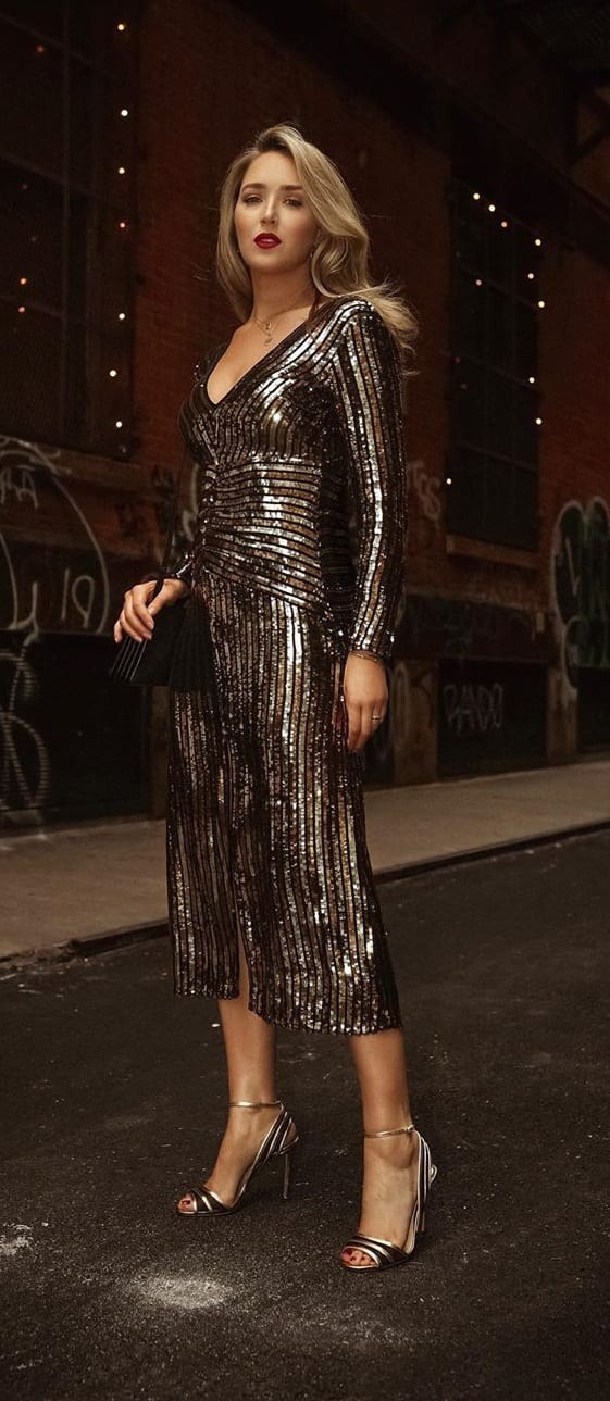 Bling Sequence Dress for New Year Party - Theunstitchd Women's Fashion Blog